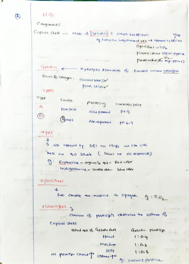 Capsules GPAT PREPARATION NOTES for pharmacy | PDF