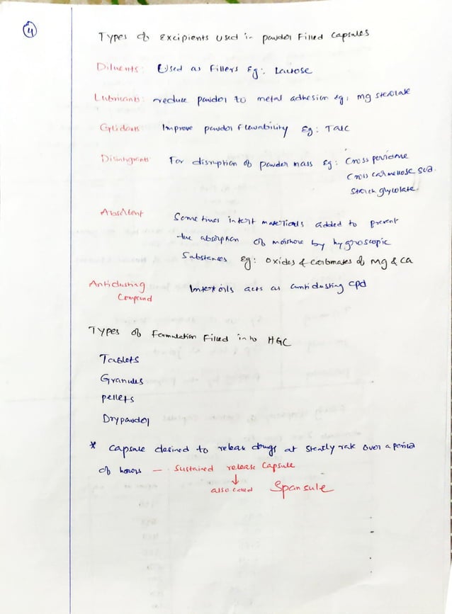 Capsules GPAT PREPARATION NOTES for pharmacy | PDF