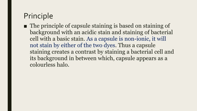 Capsule staining | PPTX | Biological Sciences | Science