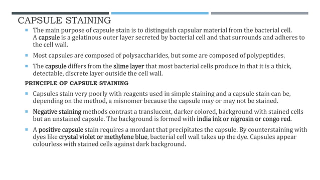 CAPSULE STAINING AND METACHROMATIC STAINING.pptx | Chemistry | Science