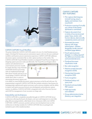 CAPSYS CAPTURE Company and Product Brochure | PDF