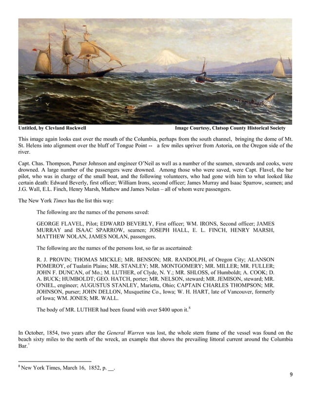CAPT. GEO FLAVEL -- WRECK & PERIL OF THE GEN'L WARREN -- LONG FORM | PDF