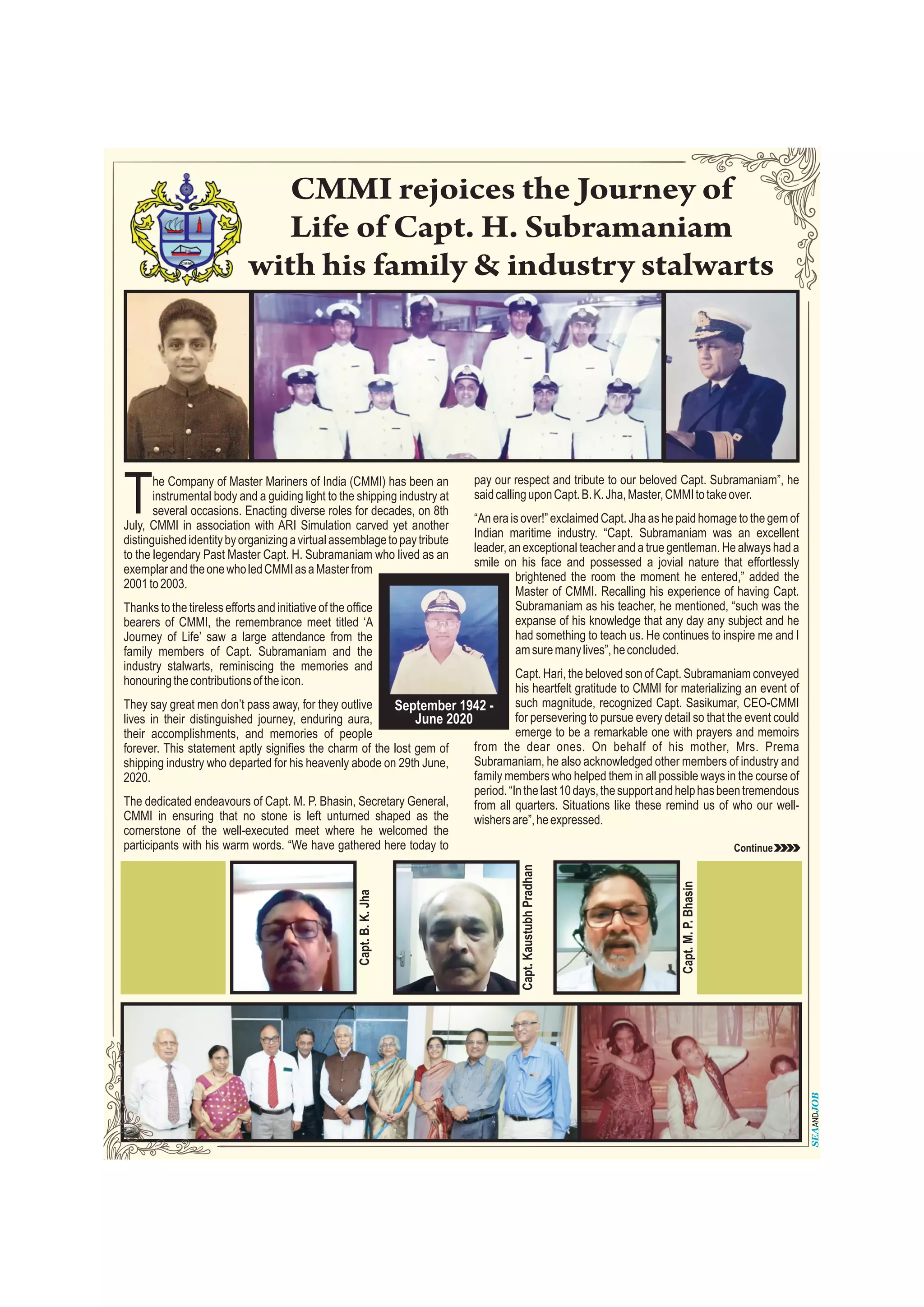Capt. Subramaniam Remembrance Meet | PDF