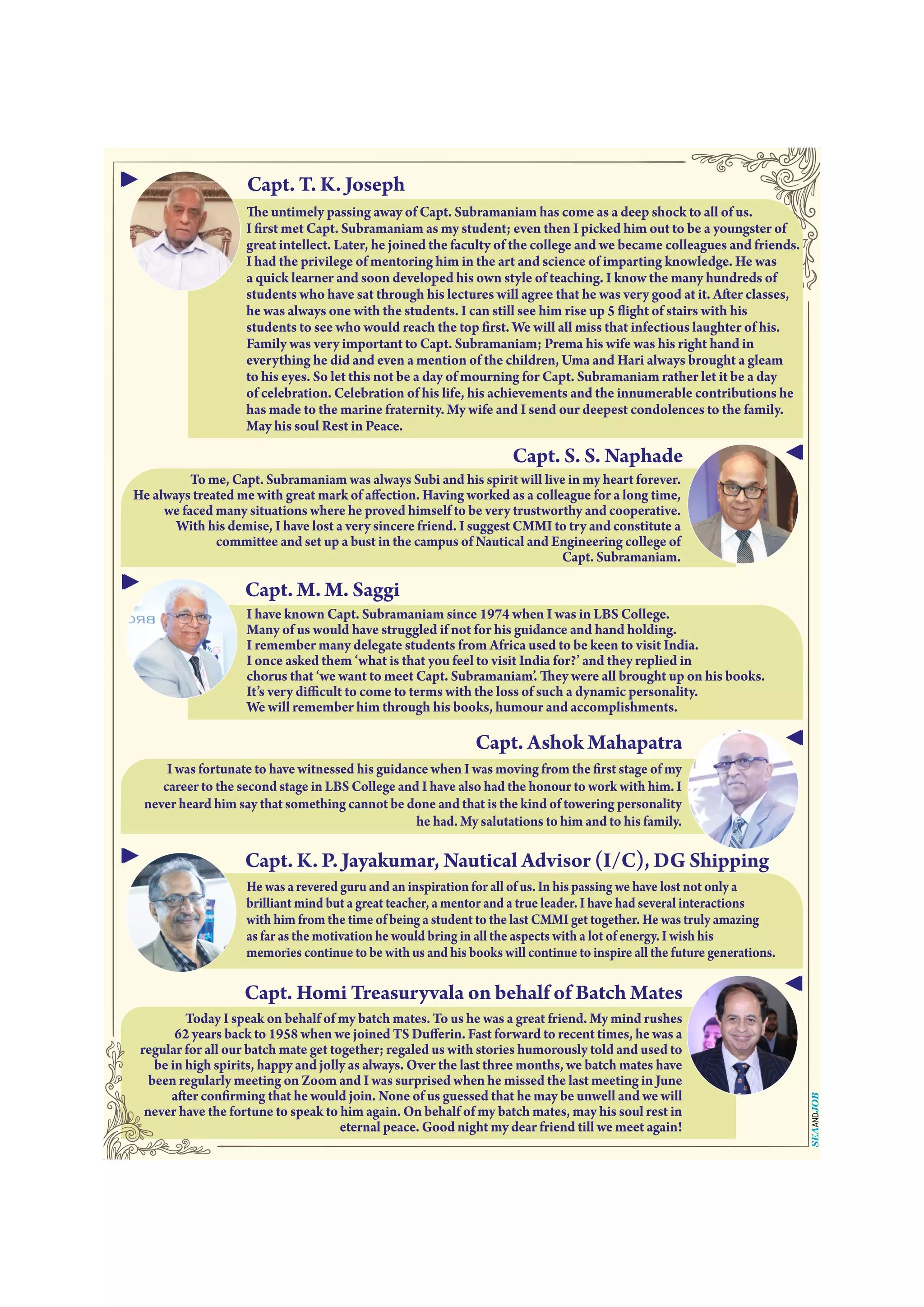 Capt. Subramaniam Remembrance Meet | PDF