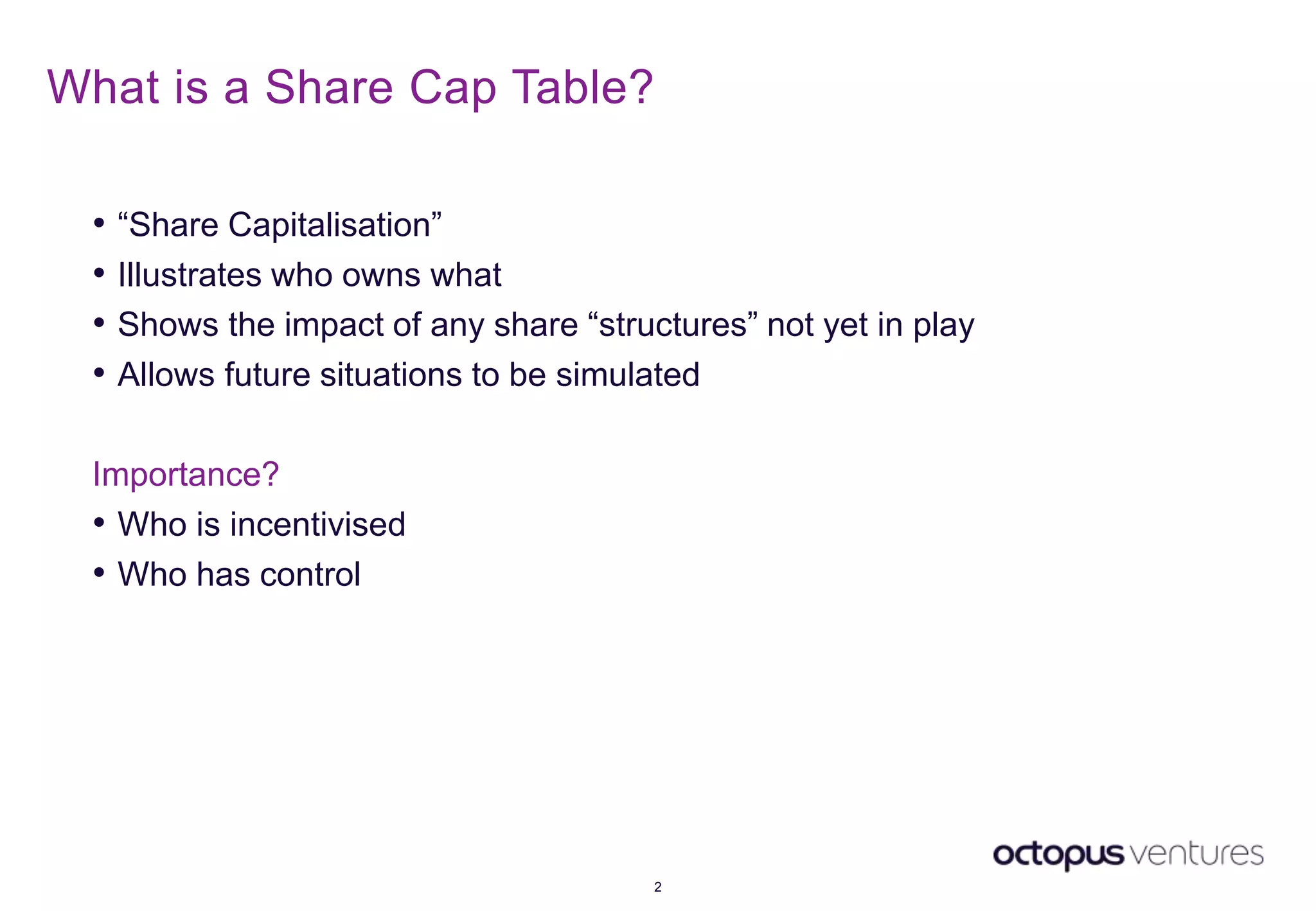 What is a cap table? | PPT