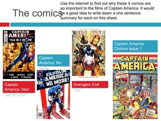 Captain America case study for WJEC GCSE Film Studies paper 1 | PPTX