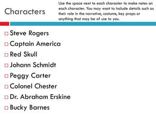 GCSE Film Studies Captain America First Avenger: A Scheme of Work and ...