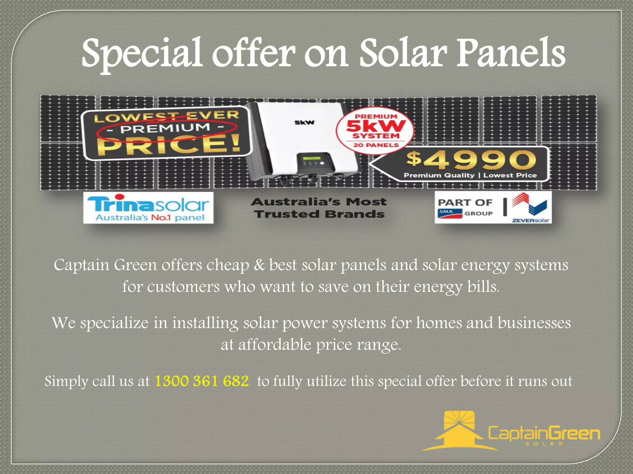 Captain Green Solar - Saving Electricity Bills | PDF