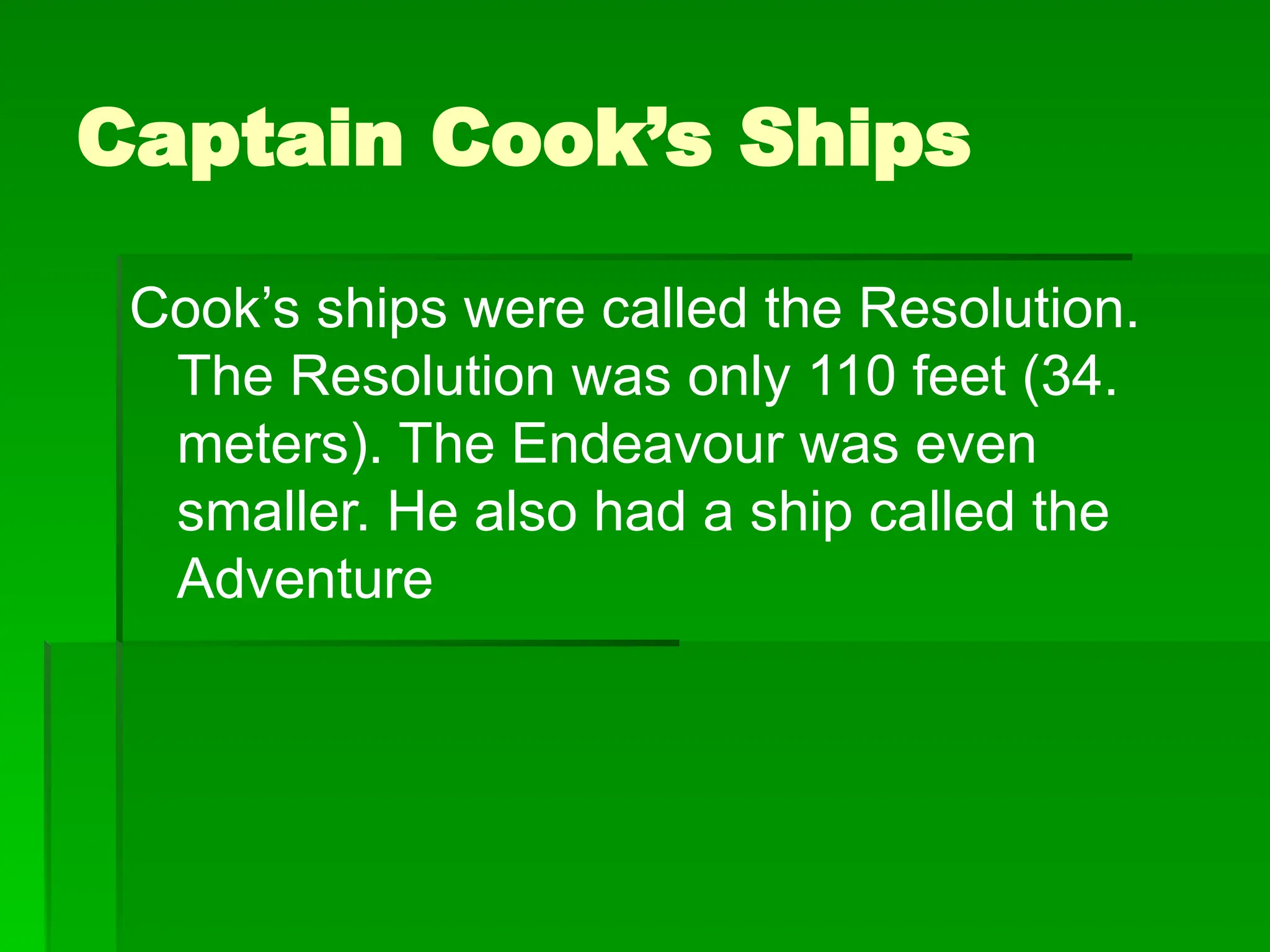 Captain James Cook presentation for grade 8 students | PPTX