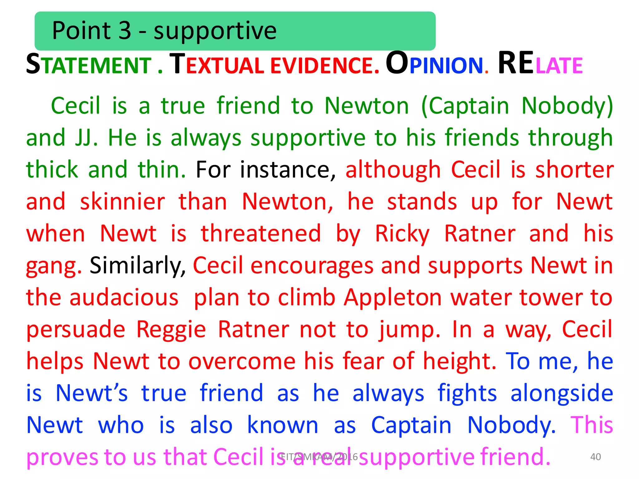 Captain Nobody : answering techniques | PPT