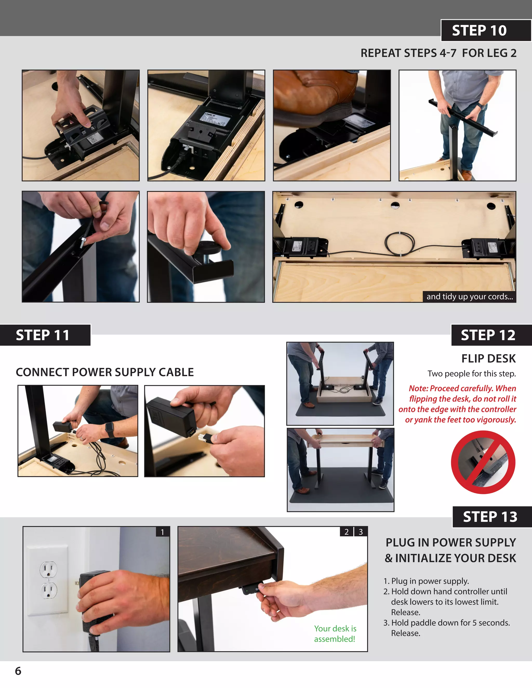 Captain's Desk Standing Desk Instruction Manual | PDF | Computer ...