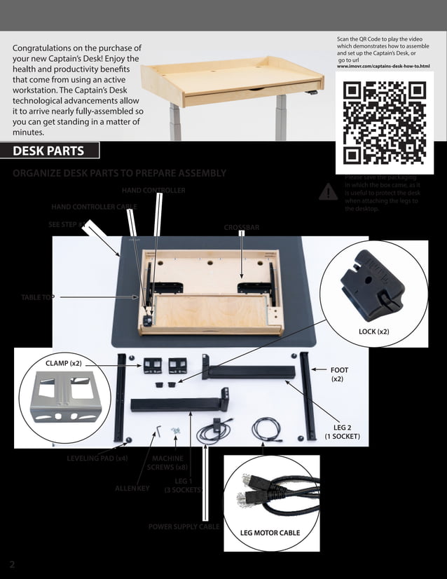 Captain's Desk Standing Desk Instruction Manual | PDF | Computer ...