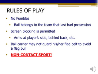 Emory University Flag Football Captain's Meeting PowerPoint | PPTX