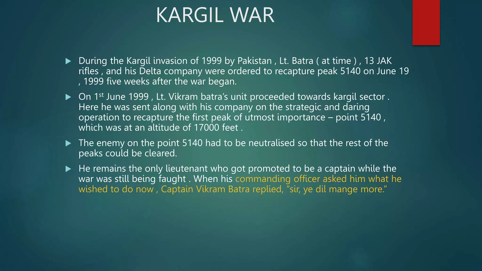 captain Vikram Batra (param vir chakra winner ).pptx