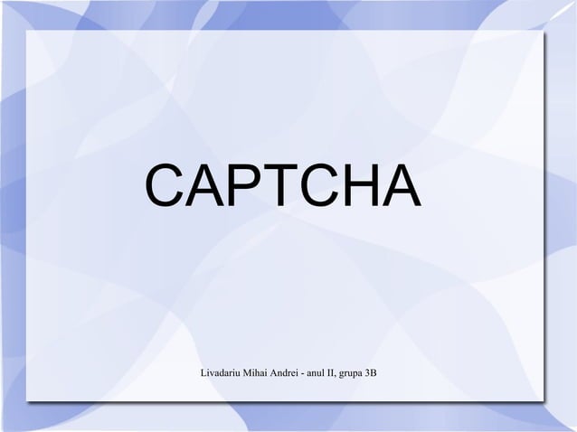 Captcha | PPT