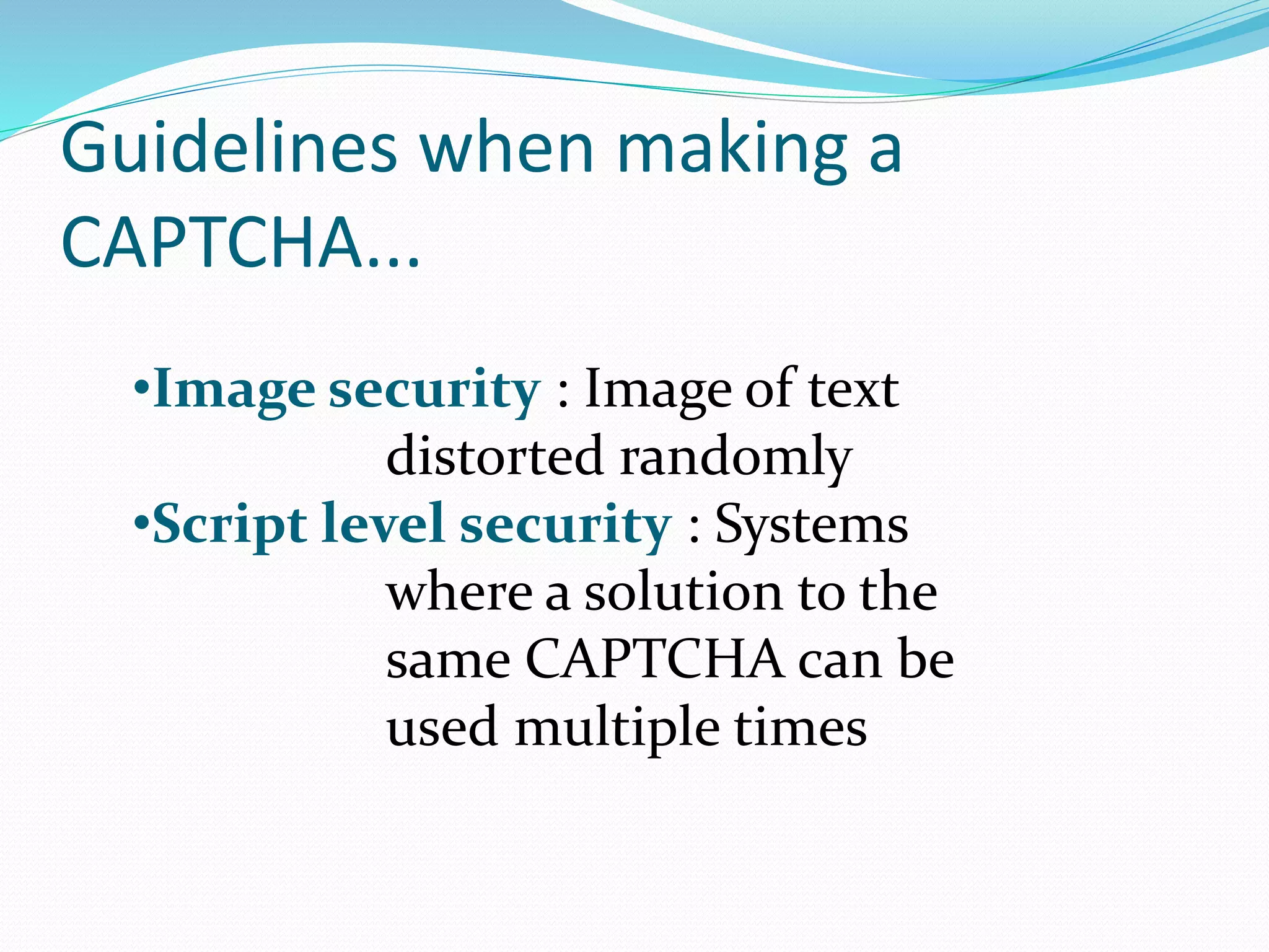 Introduction about Captcha and its types | PPT