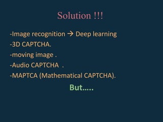 CAPTCHA and Convolutional neural network | PPTX | Artificial ...