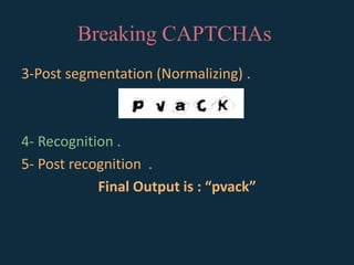 CAPTCHA and Convolutional neural network | PPTX