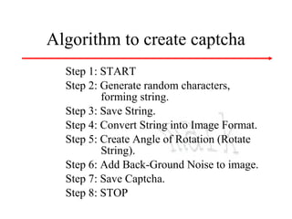 Seminar on CAPTCHA | PPT