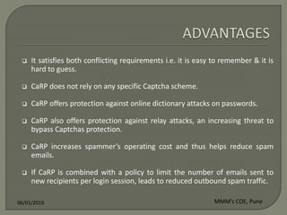 Captcha as Graphical Password- CaRP | PPT