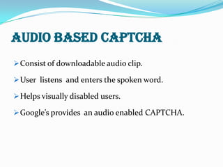 Captcha by vinit sharma | PPT