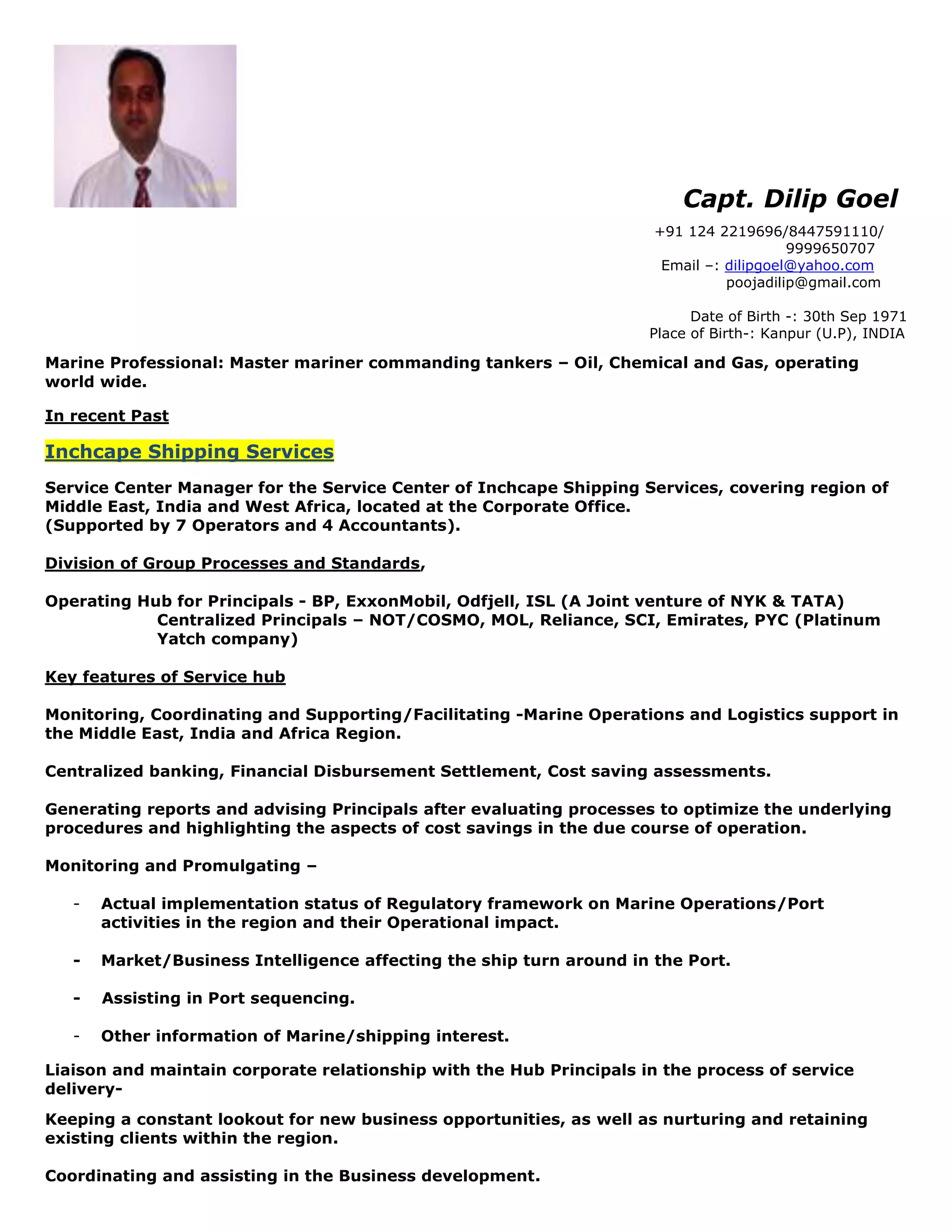 Capt. Dilip Goel | PDF