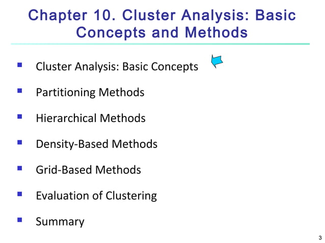 Capter10 cluster basic : Han & Kamber | PPT