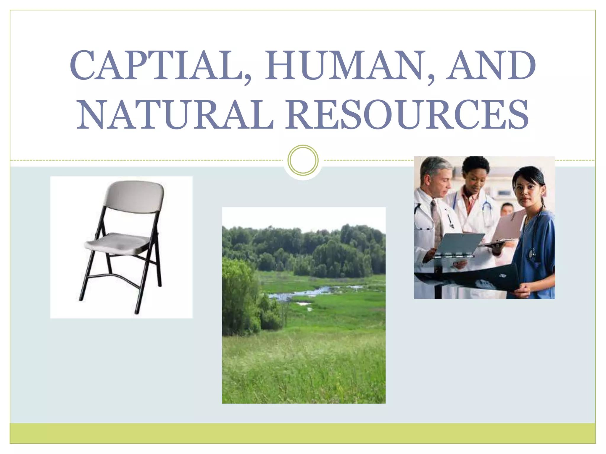 Captial, human, and natural resources | PPTX