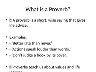 Caption_and_Proverbs_Grade_XI in teaching English .pptx