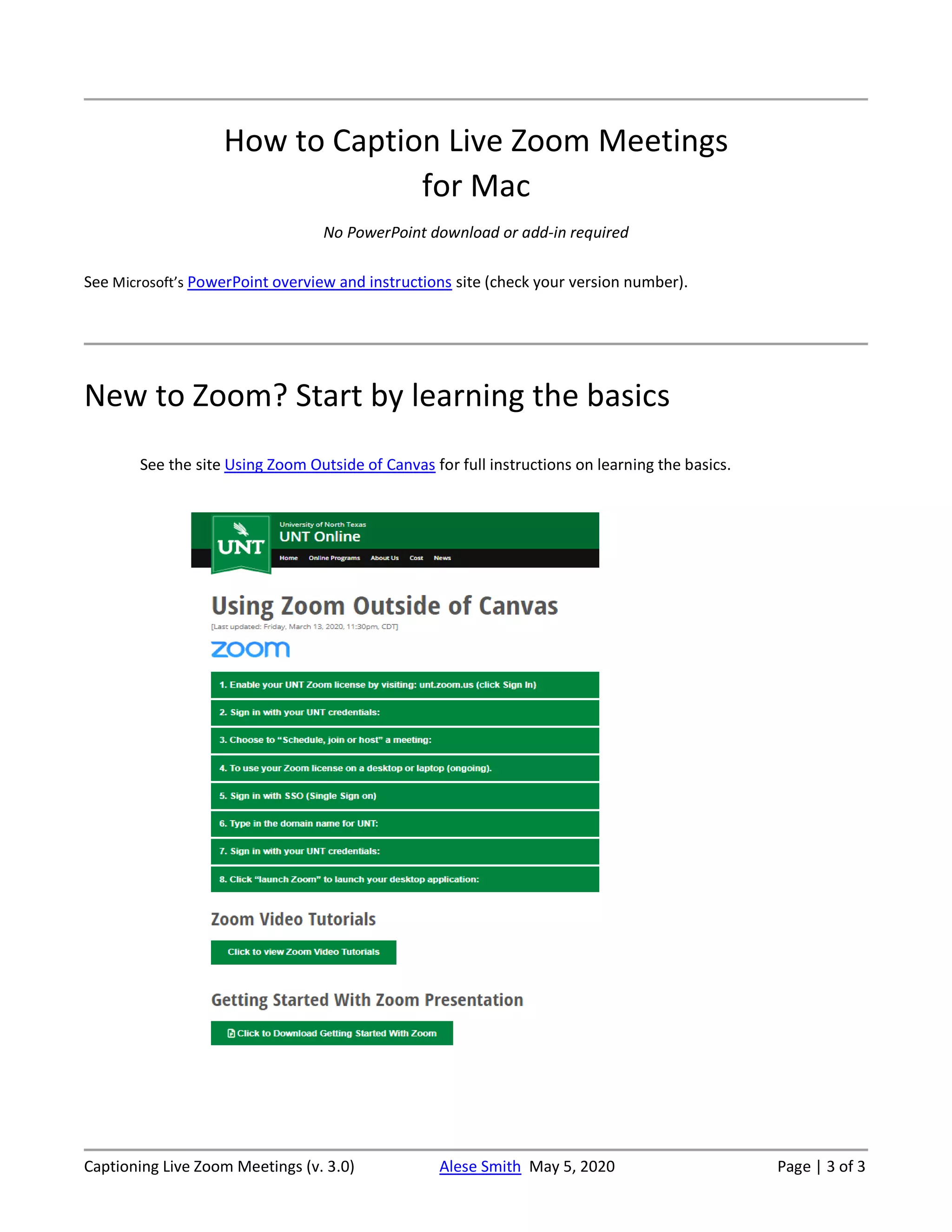Captioning Zoom meetings using the PowerPoint subtitles feature for Windows and Mac | PDF ...