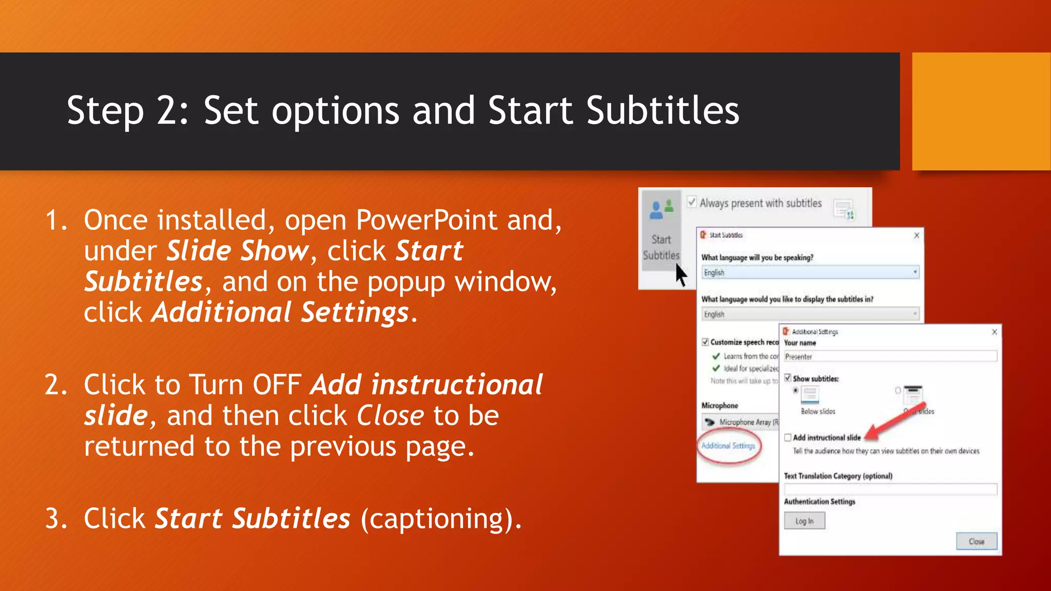 Captioning Zoom meetings using the PowerPoint subtitles feature for Windows and Mac | PPTX
