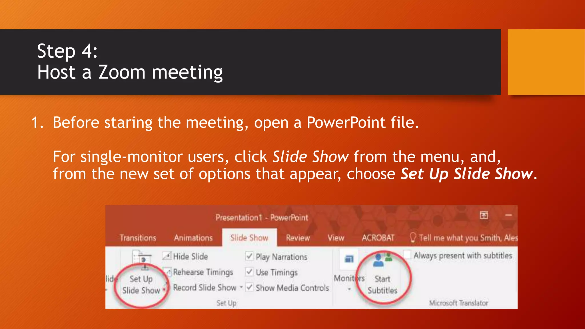 Captioning Zoom meetings using the PowerPoint subtitles feature for Windows and Mac | PPTX