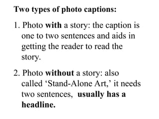 Making captions in Journalism and Photography | PPT