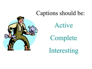 Making captions in Journalism and Photography | PPT