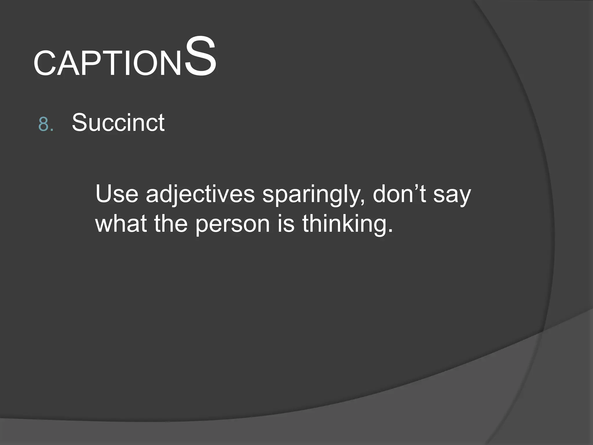 Writing photo captions | PPTX