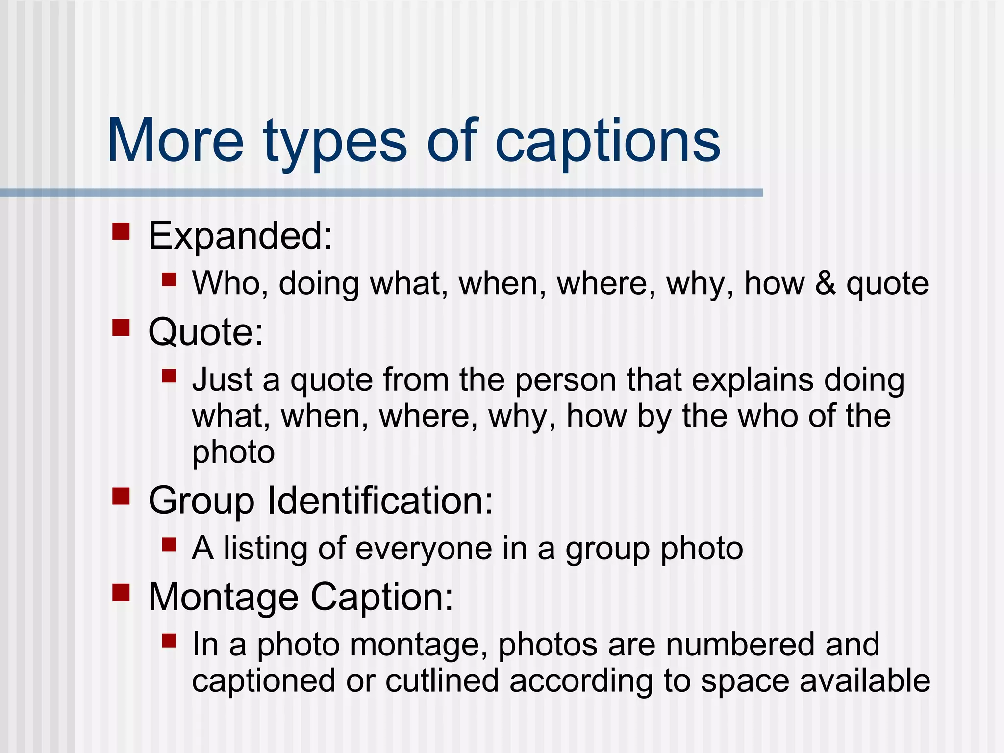 Caption writing | PPT