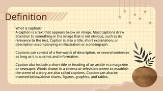 PowerPoint materi caption kelas 12 semester 1 | PPT