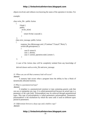 C++aptitude questions and answers | PDF | Programming Languages | Computing