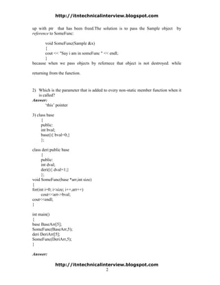 C++aptitude questions and answers | PDF | Programming Languages | Computing