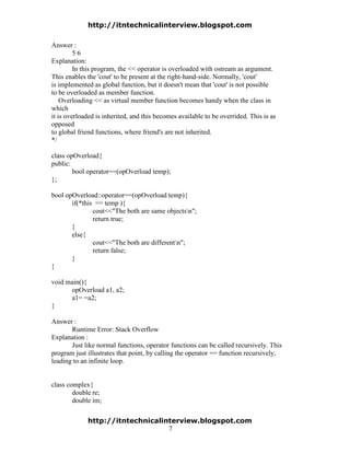 C++aptitude questions and answers | PDF | Programming Languages | Computing