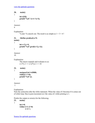 C aptitude scribd | PDF