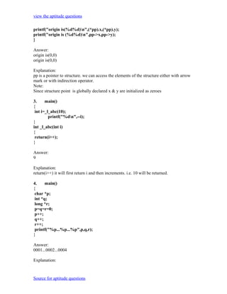 C aptitude scribd | PDF