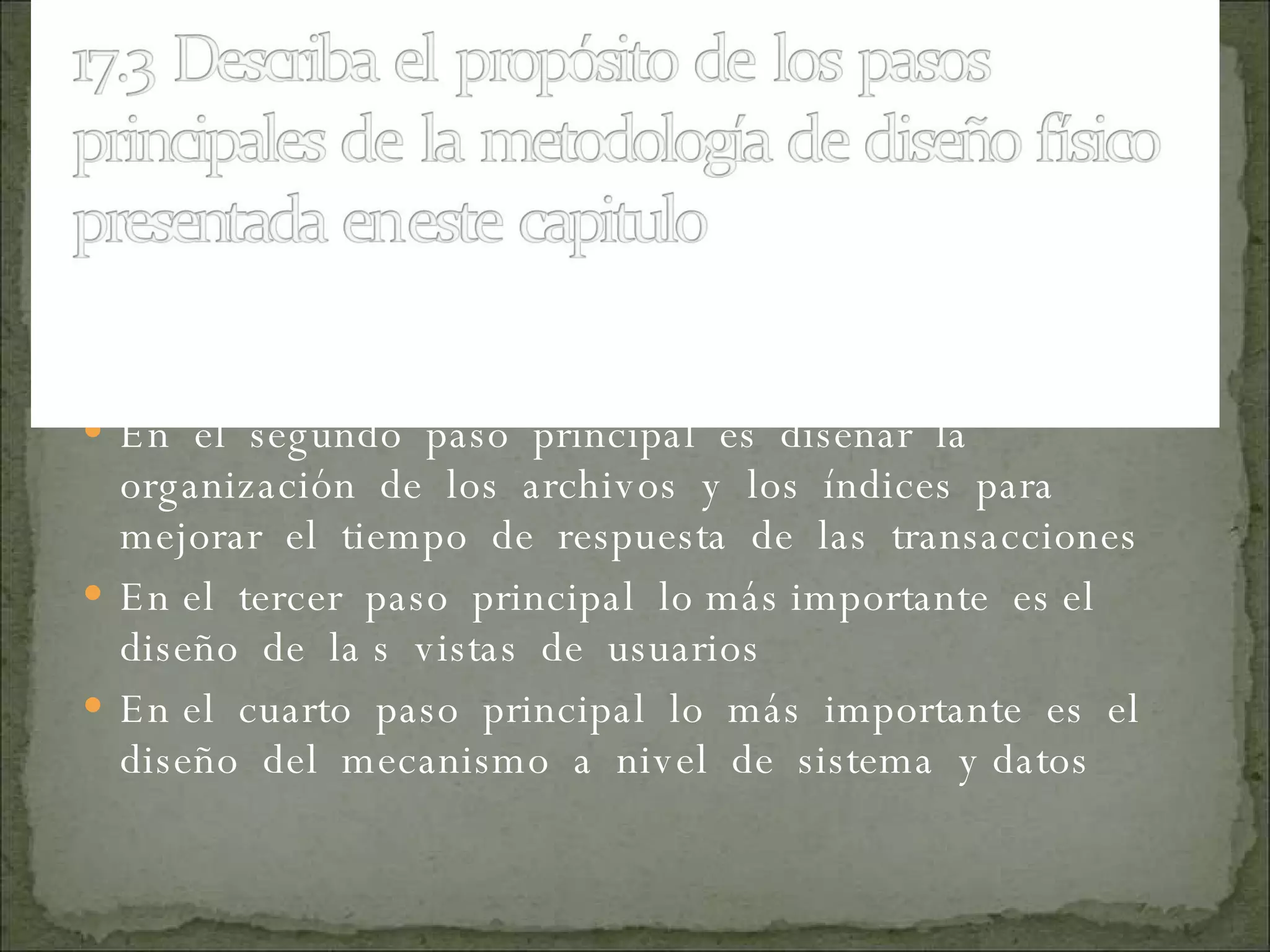diseño fisico de base de datos | PPT
