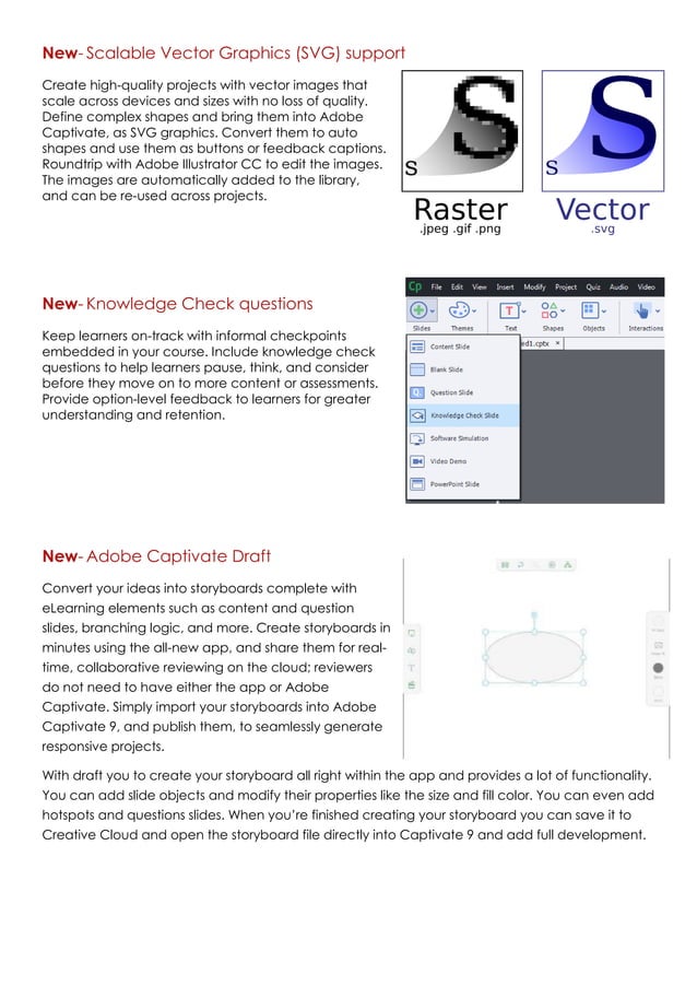 Captivate 9 Features | PDF