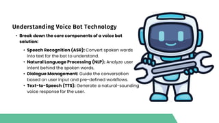 Captivate your audience with voice bot solutions | PPT