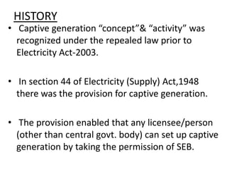 Captive gen | PPTX | Gas and Electric | Home Utilities