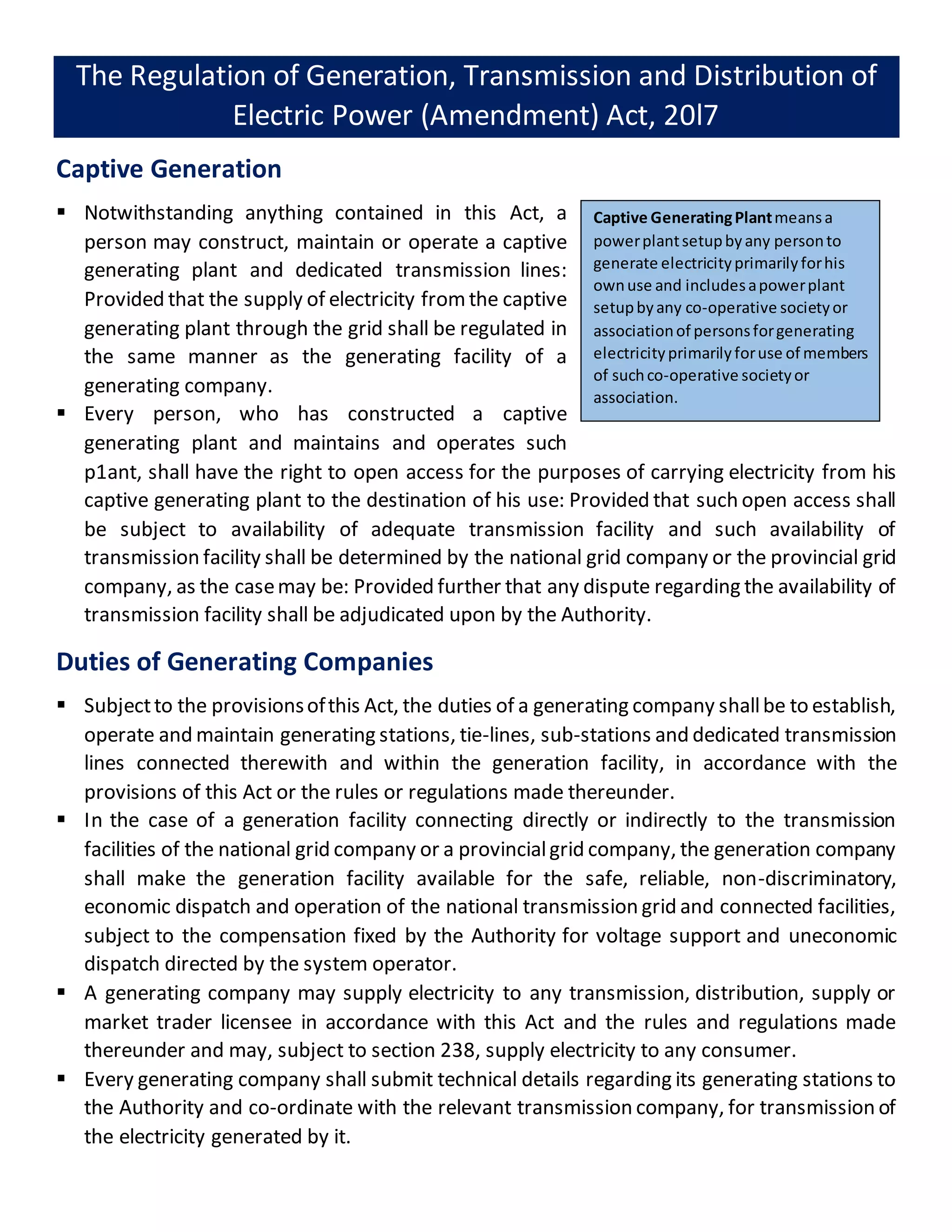 Captive Generation of Electricity | PDF