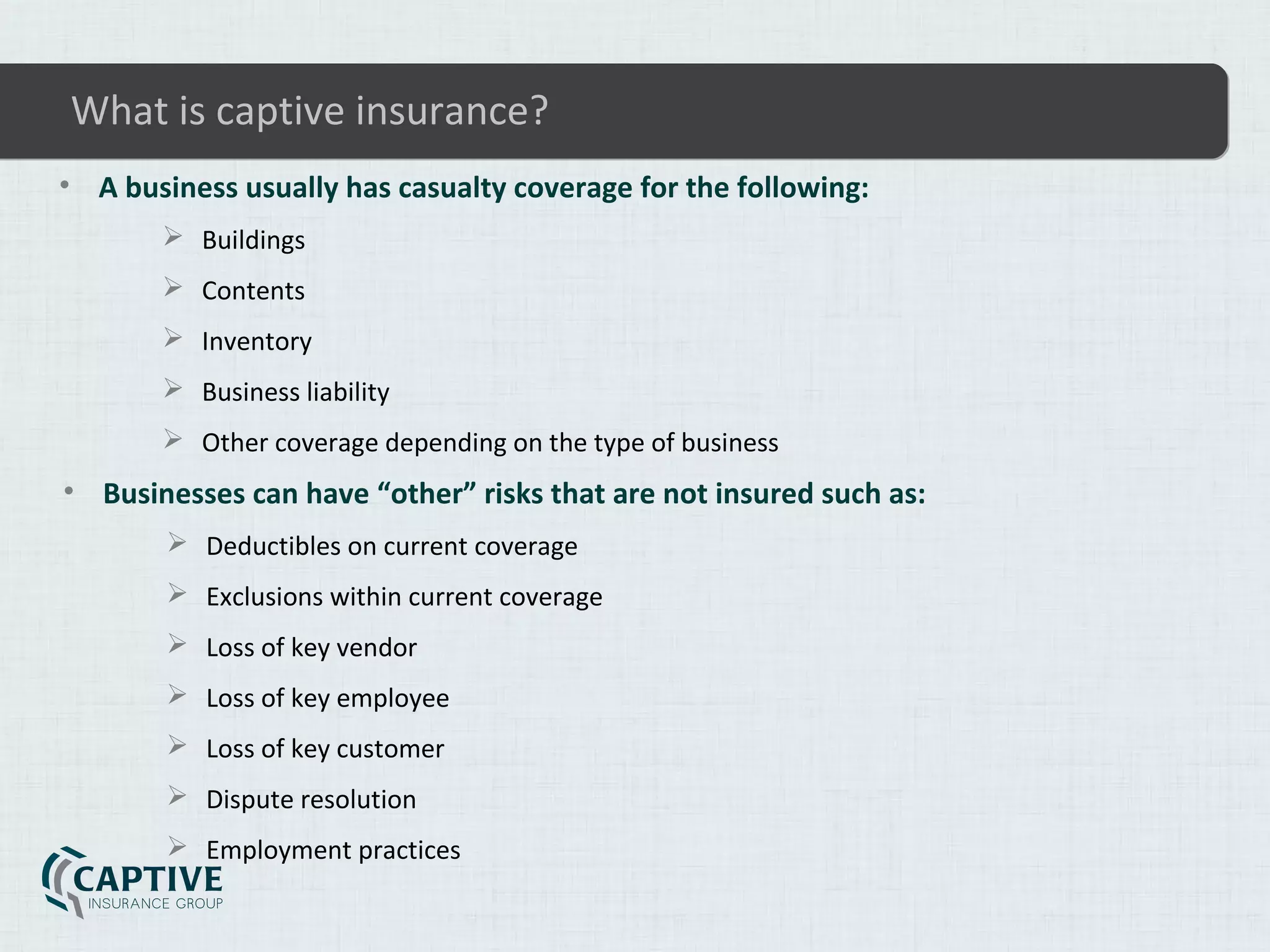 Captive Insurance Group - A Risk Management Strategy | PDF | Pet Insurance | Insurance