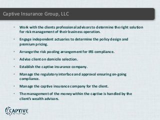 Captive Insurance Group - A Risk Management Strategy | PDF