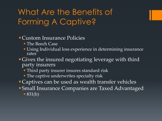 Captive Insurance Presentation | PPTX